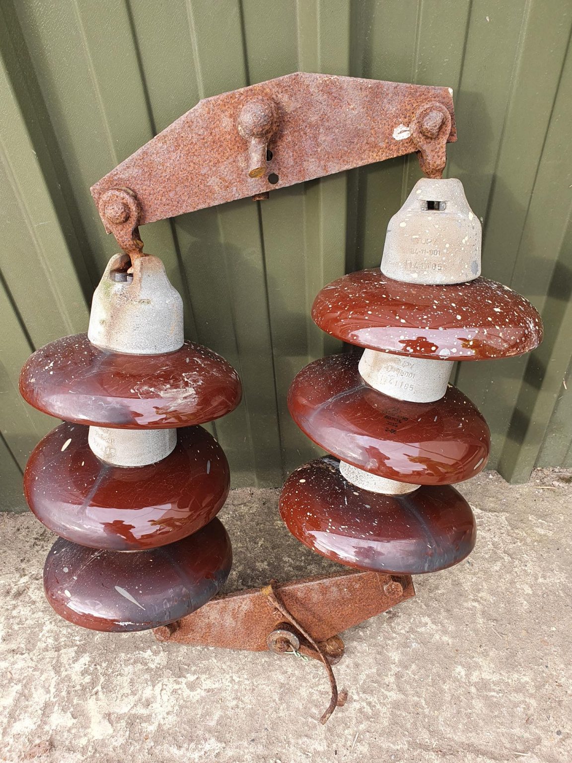 Electrical High Voltage Porcelain Hanging Pylon Insulators 6 Insulators ...