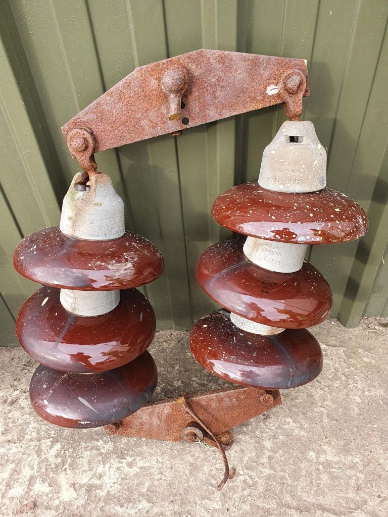 Electrical High Voltage Porcelain Hanging Pylon Insulators 6 Insulators ...