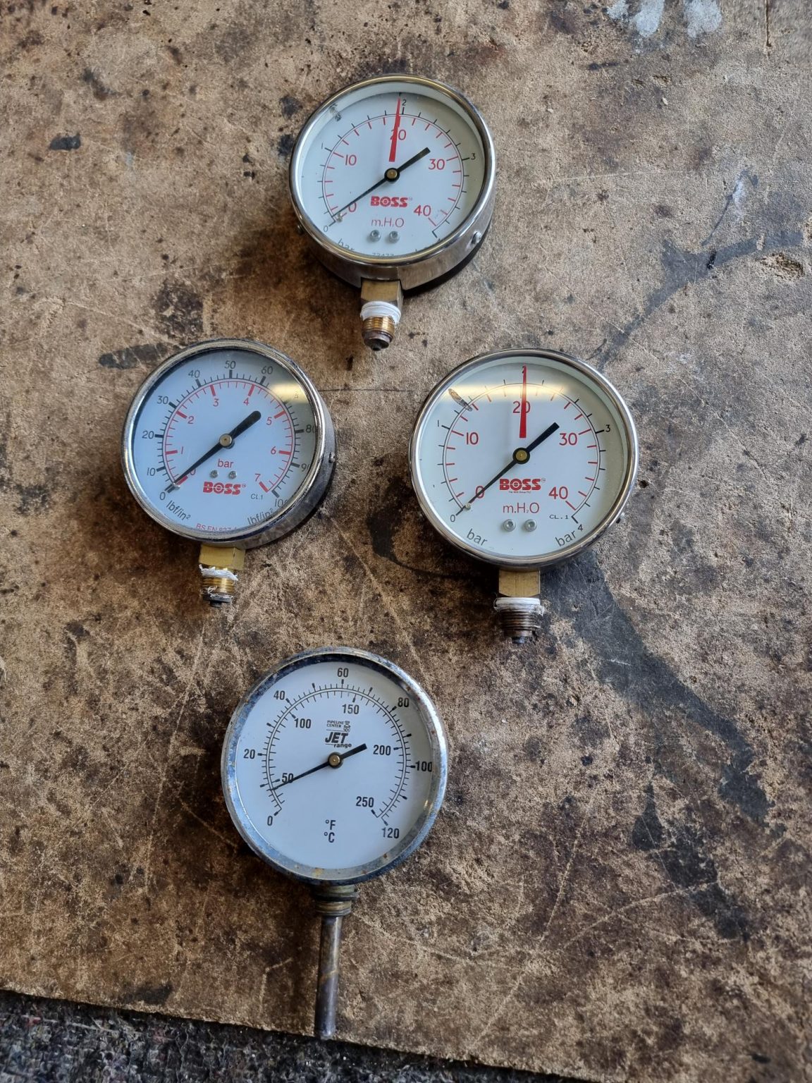 Boss Pressure Gauges – Street Furniture Salvagers , Prop Hire & Sales