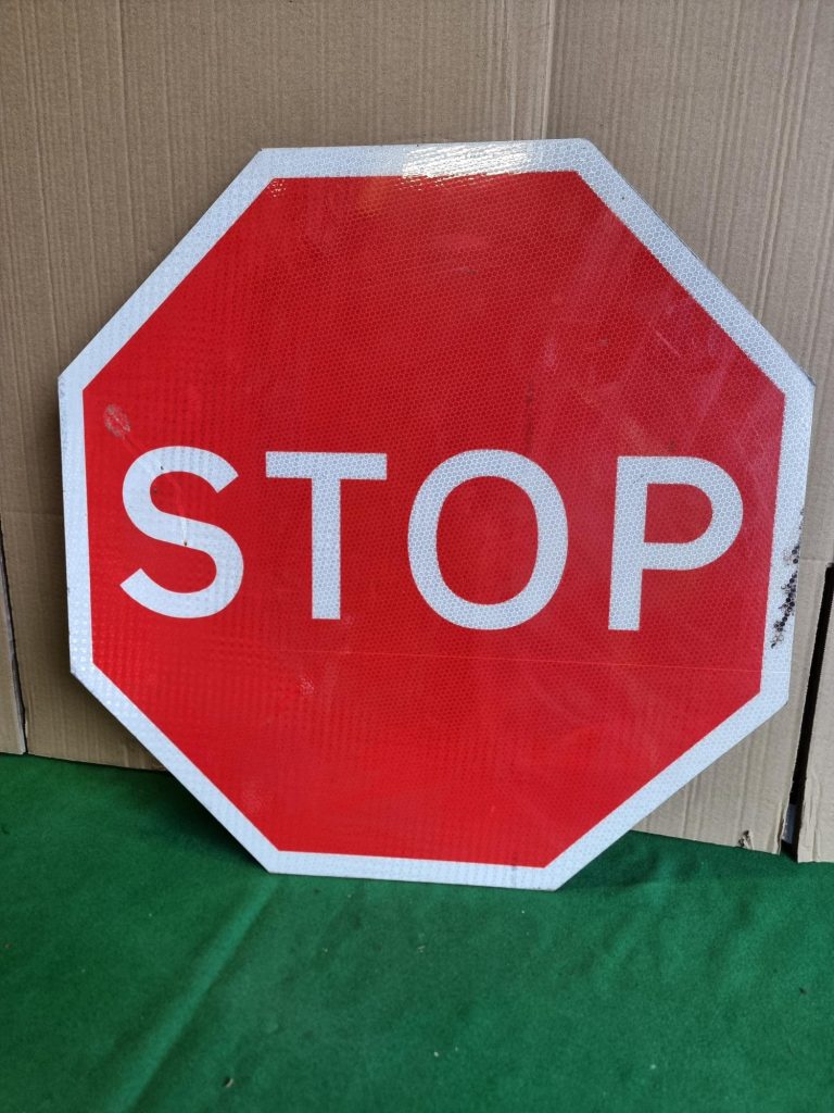 Hexagonal Stop Sign Retro Reflective | Fenori | Street Furniture ...