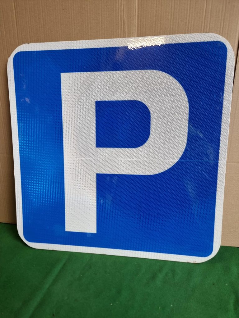 P Parking Sign Retro Reflective | Fenori | Street Furniture Salvage ...