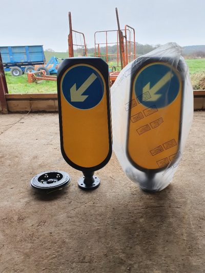 Bollard – Brand New – Simmonsigns Weebol Black Keep Left Bollards ...